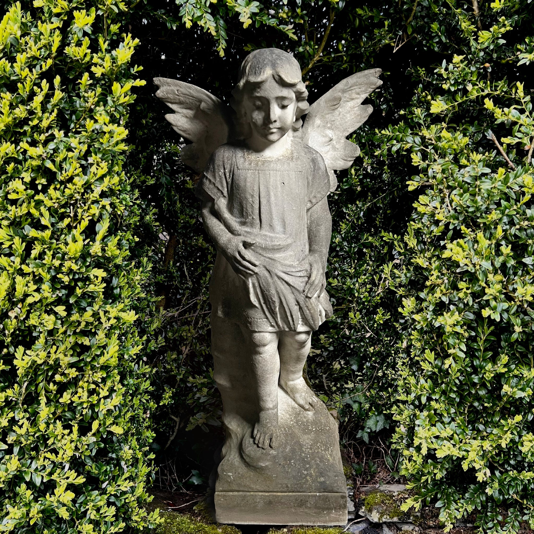 Serene French Marble Angel c.1860 | Chris Holmes Antiques